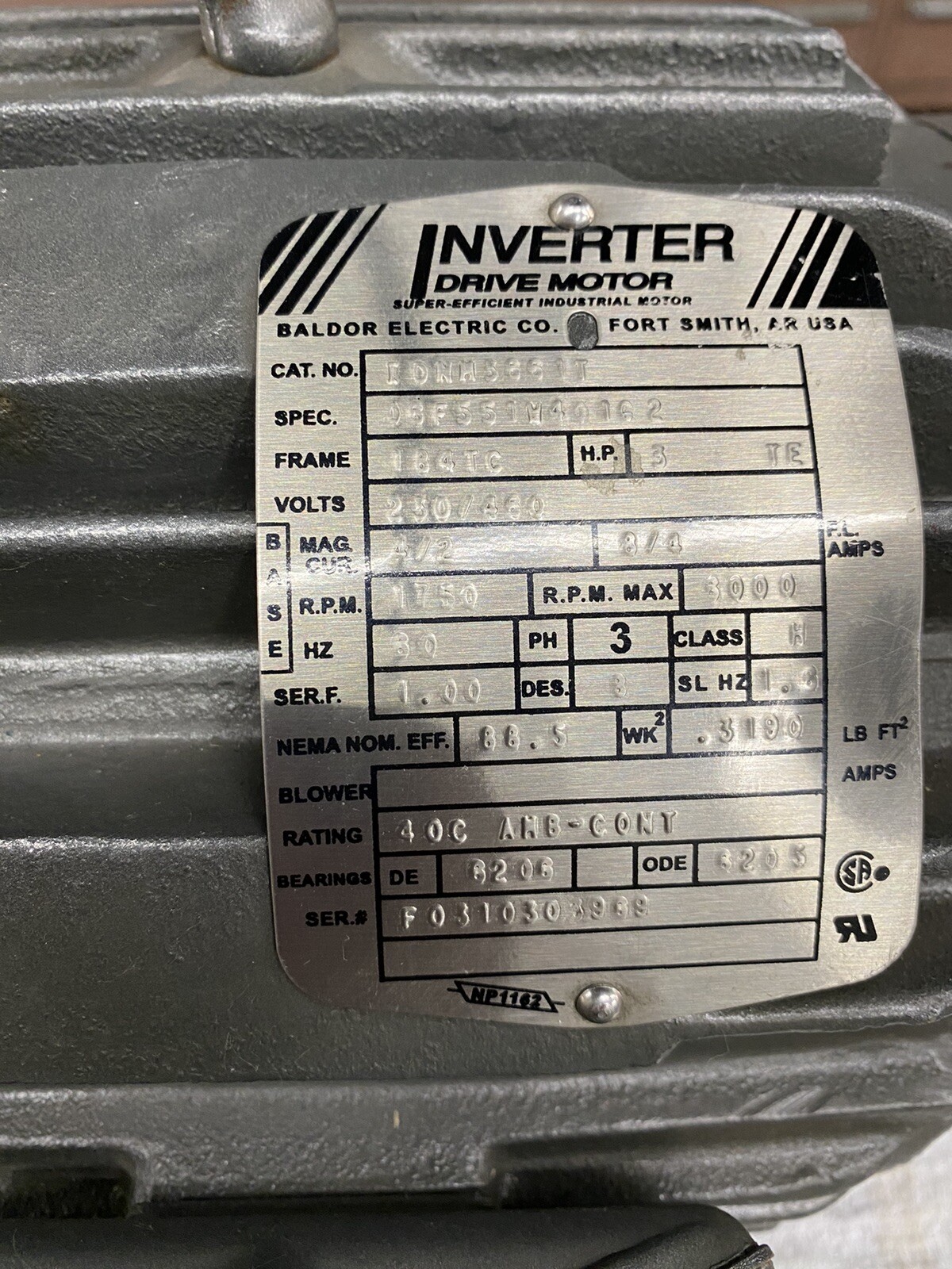BALDOR INVERTER DRIVE MOTOR | eBay