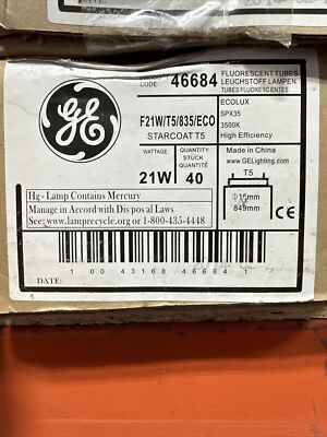 GE F21W/T5/835/ECO 21 watts 33.4" 46684 21-Watt 2100-Lumen T5 ...