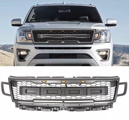 For Expedition 2019-2022 With LED Lights Front Bumper Air Grille ...