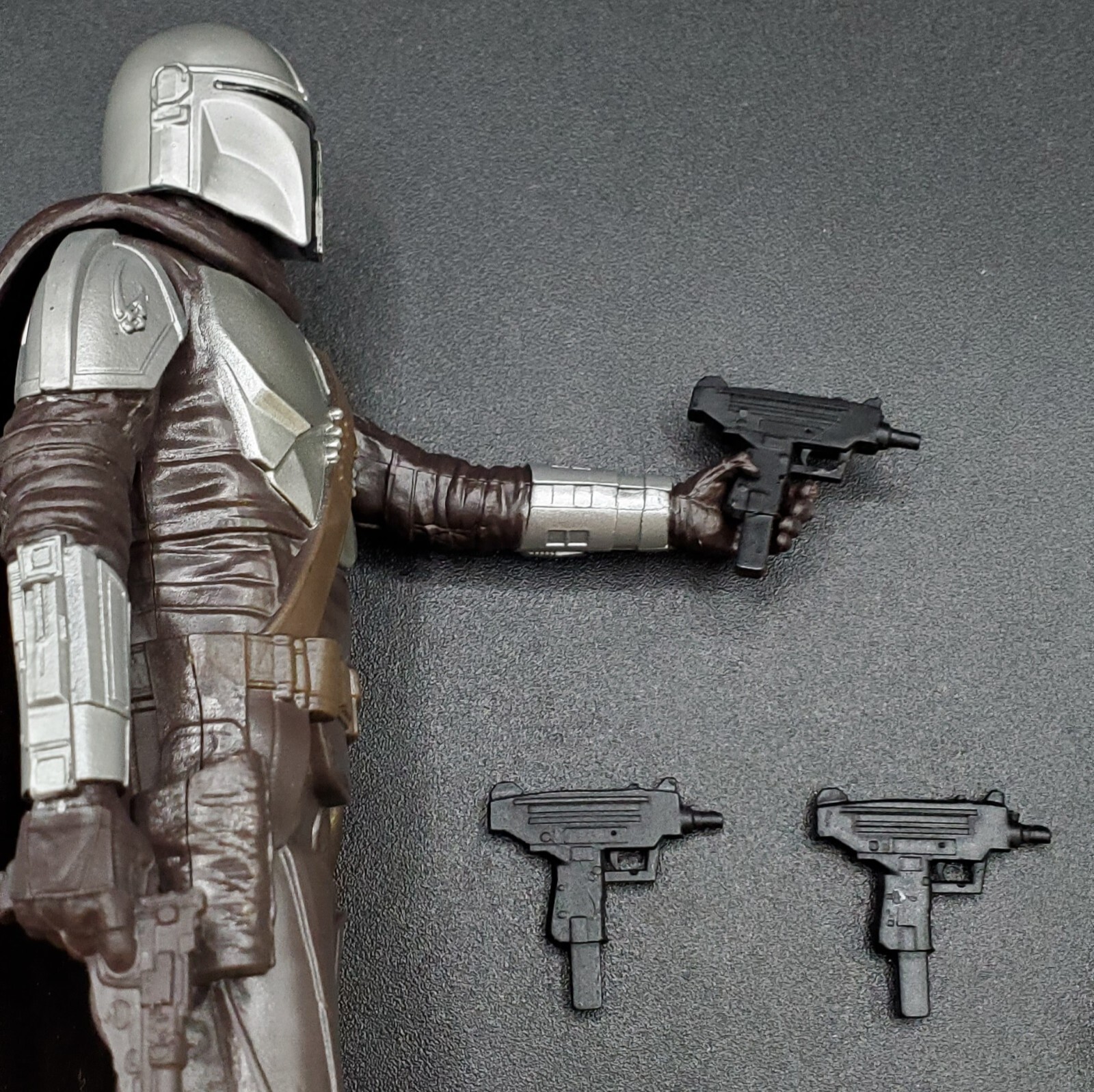 3 CUSTOM UZI SUB MACHINE GUN 6" 1:12 STAR WARS FIGURE DIORAMA DISPLAY ...