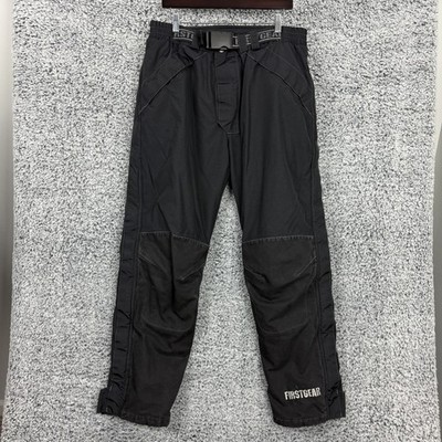 FirstGear Motorcycle Pants Mens 36 Black Padded Armor Hypertex Riding ...