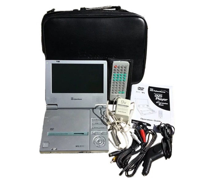 Cyberhome Portable DVD Player CH-LDV700B W/ Cables, Charger, Remote ...
