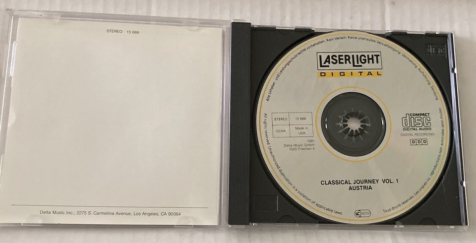 Classical Journey Volume 1 Austria CD 1991 Laserlight 15 666 Digital ...