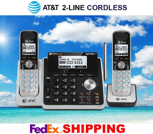 AT&T TL88102 / TL88202 2-LINE DECT 6.0 PHONE SYSTEM - 2 CORDLESS ...