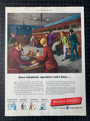 Vintage 1949 Western Electric Print Ad | eBay