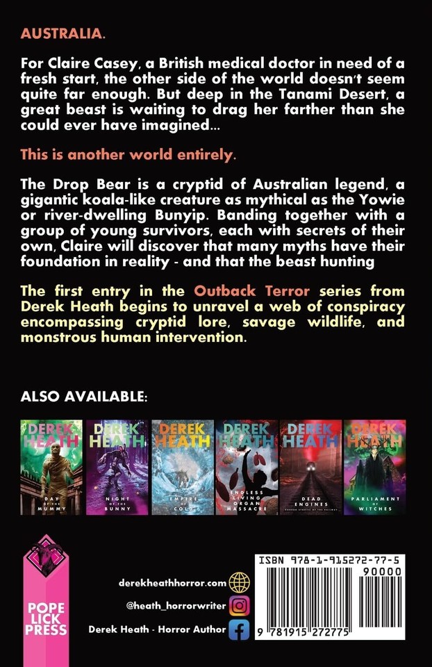 Heath, Derek Drop Bear (Outback Terror Book 1) (UK IMPORT) Book NEW | eBay