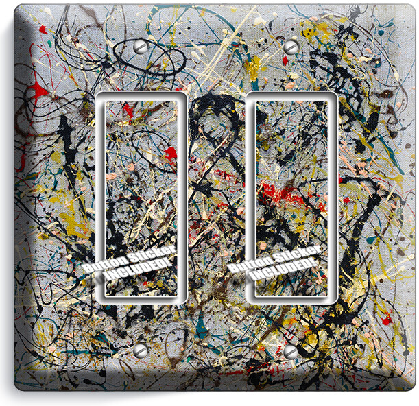 JACKSON POLLOCK INSPIRED ABSTRACT LIGHT SWITCH OUTLET WALL PLATE ROOM ...