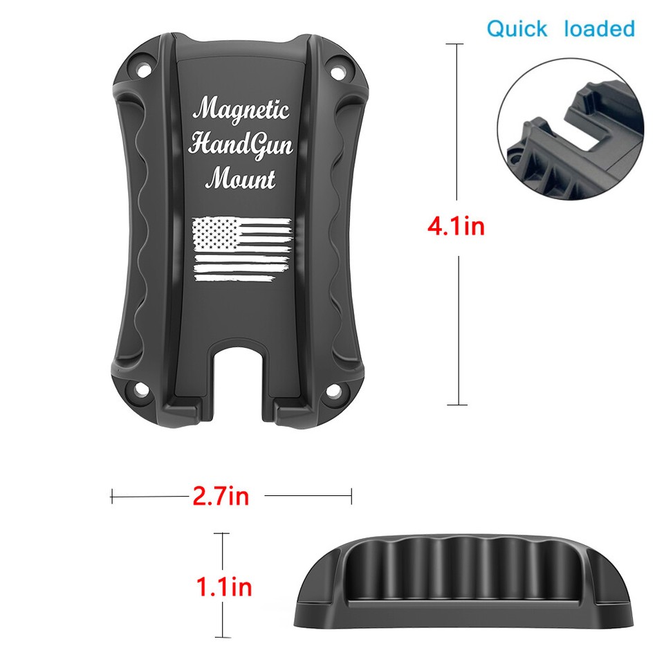 Gun Magnetic Mount, Fast Draw Loaded Magnet Gun Holster Concealed Gun ...