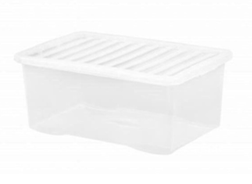 4L-80L Clear Plastic Storage Boxes With Lids Home Office Kitchen ...