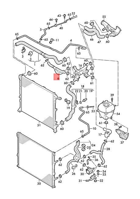 VW CRAFTER SCB SCC SYB SYC SYD SYI SYJ SZB COOLANT HOSE 2N0122058AT NO ...