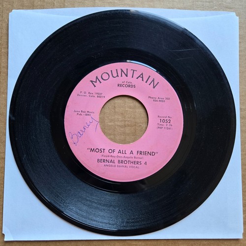 Bernal Brothers 4 – Most Of All A Friend RARE COUNTRY 45 7" Record ...