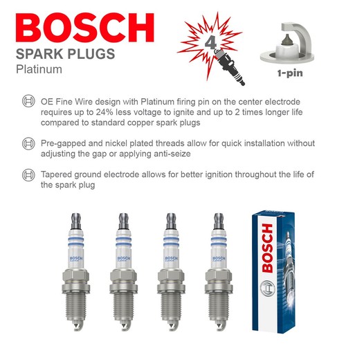 Spark Plugs Set 4x fits VAUXHALL CORSA D, E 1.0 1.2 1.4 09 to 19 Bosch ...