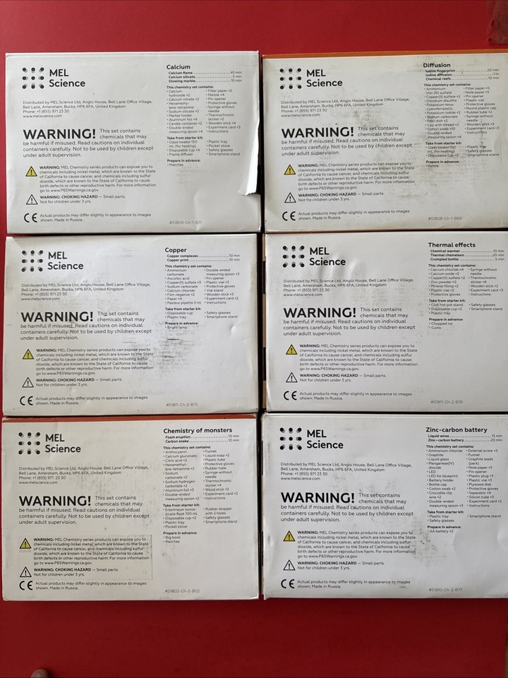 MEL Chemistry Starter Kit with 6 kits OPEN BOX Home Schooling Science ...