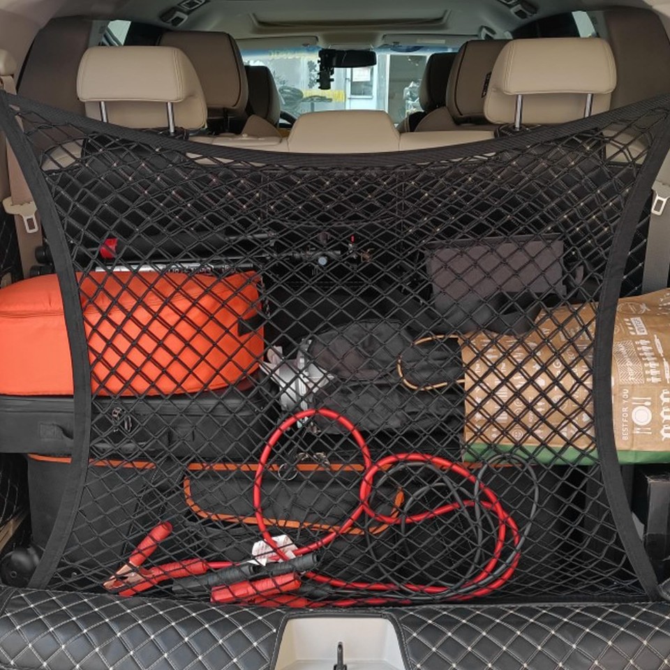 Adjustable Car Boot Cargo Net 60x40cm Elastic Luggage Organizer | eBay UK