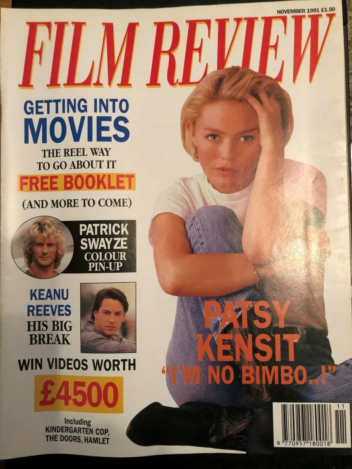 Film Review Magazine November 1991 Cover Patsy Kensit, Booklet With Mag ...
