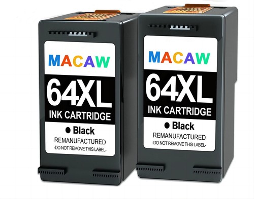 64XL Black Color Ink Cartridge 64 XLfor HP Envy 7155 7158 7855 7858 ...