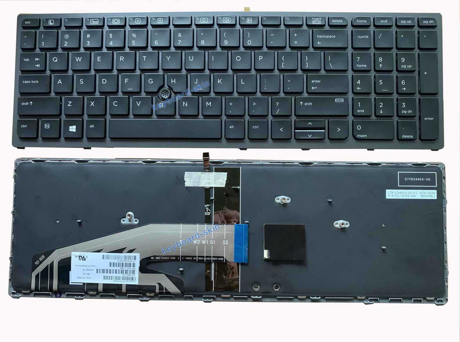 NEW US Keyboard for HP Zbook 15 G3 G4/17 G3 G4 series backlit Pointer ...
