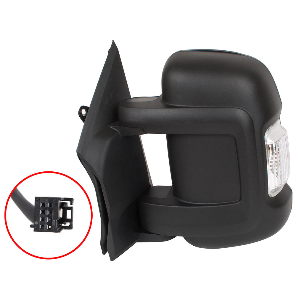 Citroen Relay 2006-2017 Short Arm Manual Black Wing Door Mirror ...