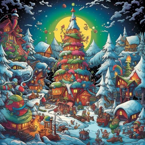 Holiday Puzzles - Wooden Jigsaw Puzzle for Adults - Snowflake Square ...