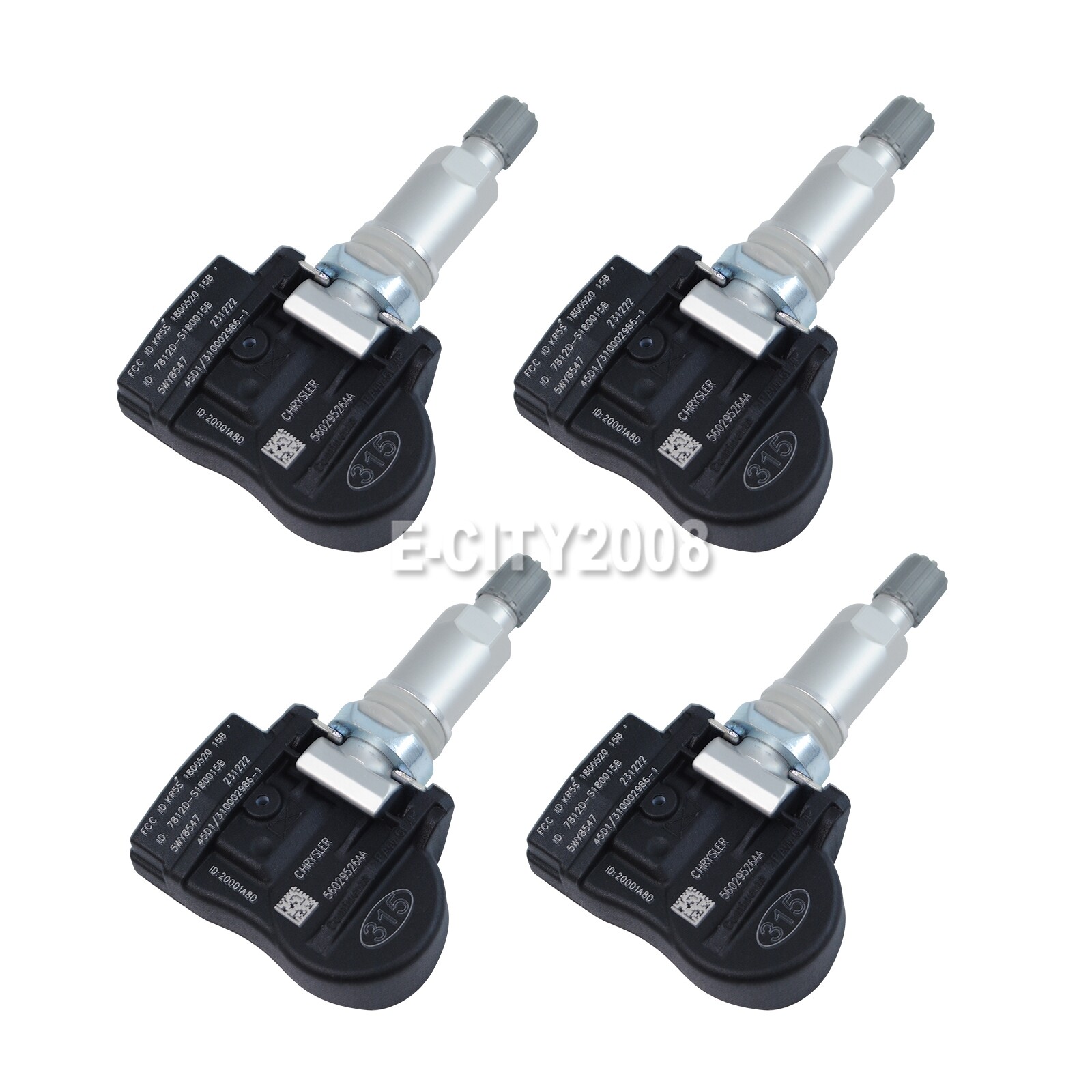 Set of 4 Mopar Dodge Jeep 56029526AA 68078861AC TPMS Tire Air Pressure ...