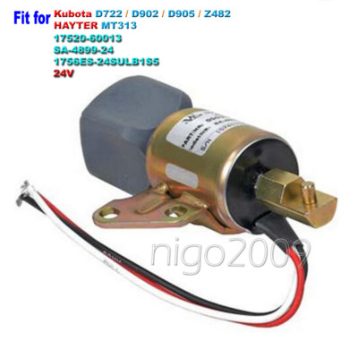 Fuel Shut Off Solenoid Valve 17520-60013 24V for Kubota D905 HAYTER ...