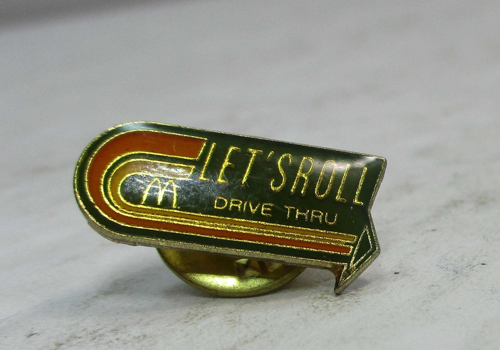 McDonald's Employee Pinback Button Enameled Lapel Pin - Let's Roll ...