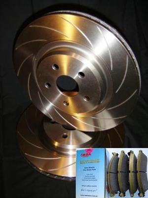 SLOTTED Fit Ford Falcon BF FG TURBO XR8 322mm XR6T FR DiscBrake Rotors ...