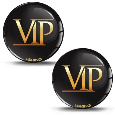 2 x 3D Gel VIP Stickers Domed Decals Logo Car Moto Emblem Badge | eBay