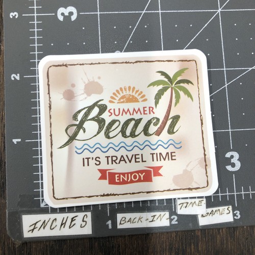 Summer Beach Enjoy Sticker For Skateboard Bottle Guitar Phone Ect Mat23 ...