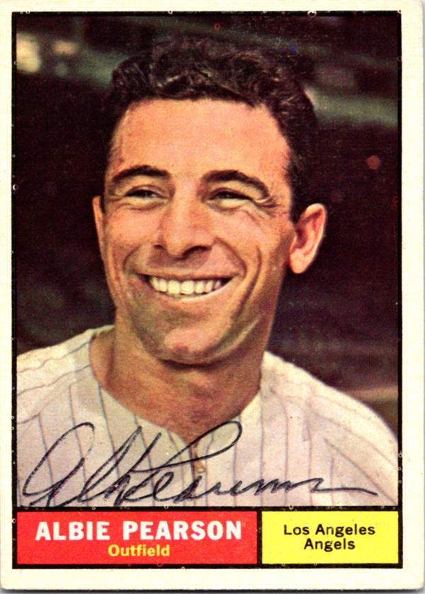 Albie Pearson autographed baseball card (Los Angeles Angels) 1961 Topps ...