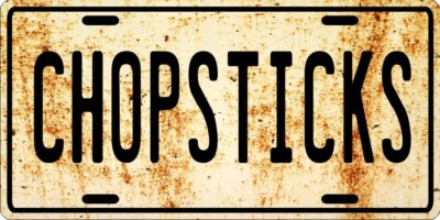 CHOPSTICKS Restaurant or Food Truck Concession - Weathered License ...