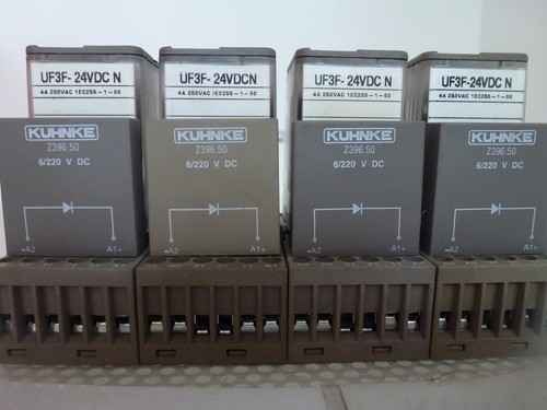 4x Kuhnke UF3F 24 Volt DC N Relais + Sockel Z396 + Diode Z396.50 | eBay
