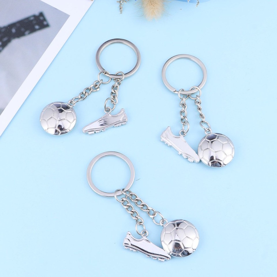 4 Pcs Key Chains for Women Soccer Keychain Football Keychains Rings ...