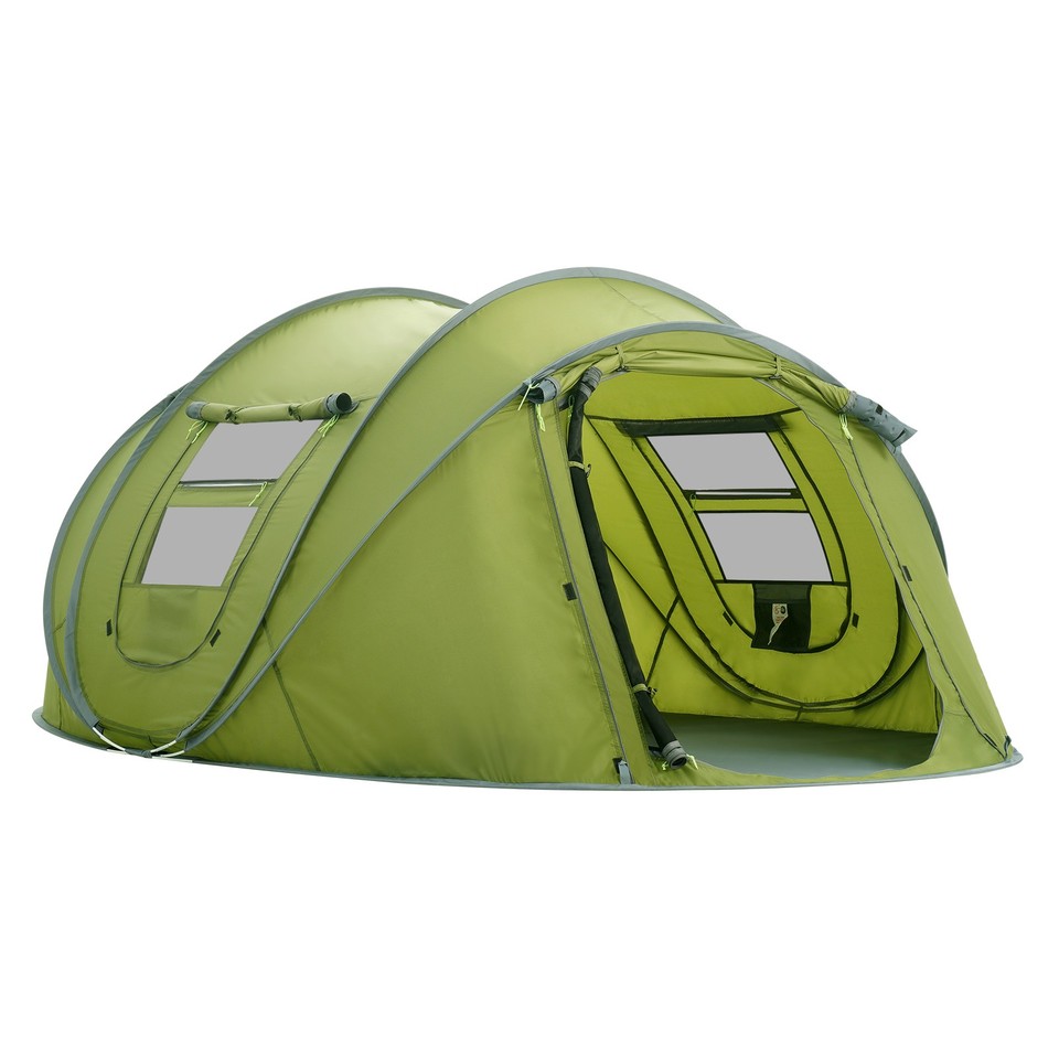 Camping Tent Pop Up Tent 9.2x6.6x4.3ft for 4 Person Waterproof ...
