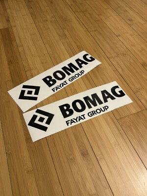 BOMAG Equipment DECALS STICKERS 12" (Set - 2) VIBRATING ROLLER Paving ...
