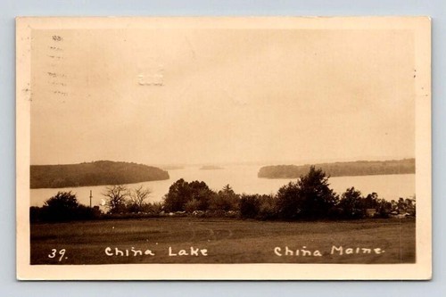 RPPC China Maine China Lake Postcard Postmarked 1935 From China | eBay