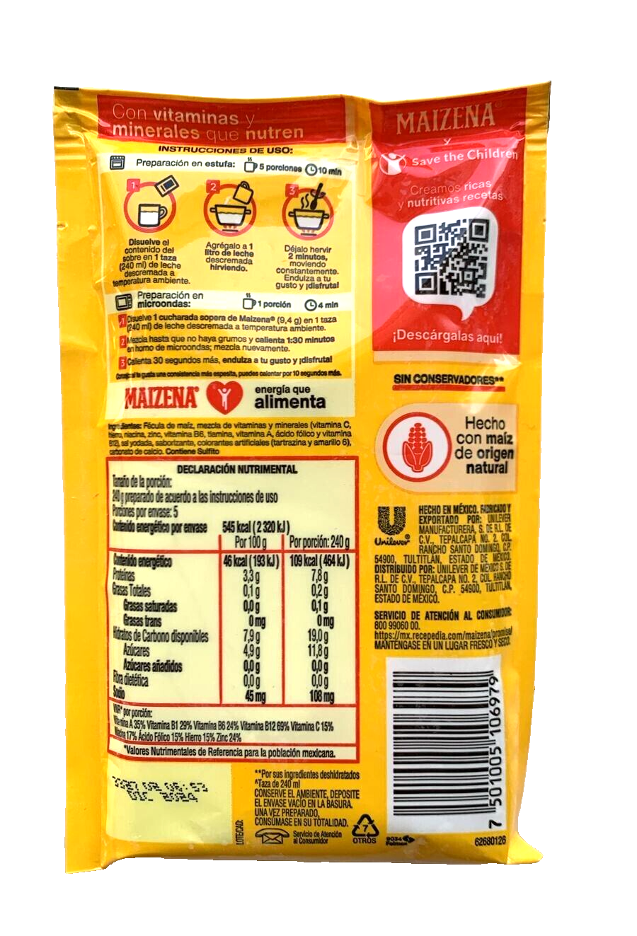 6-Pk Maizena Vainilla/Vanilla flavored corn beverage mix 47gr/1.6oz | eBay