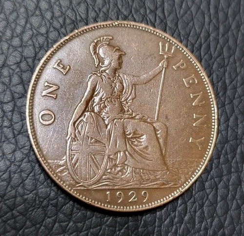 1929 Great Britain One Penny Coin | eBay