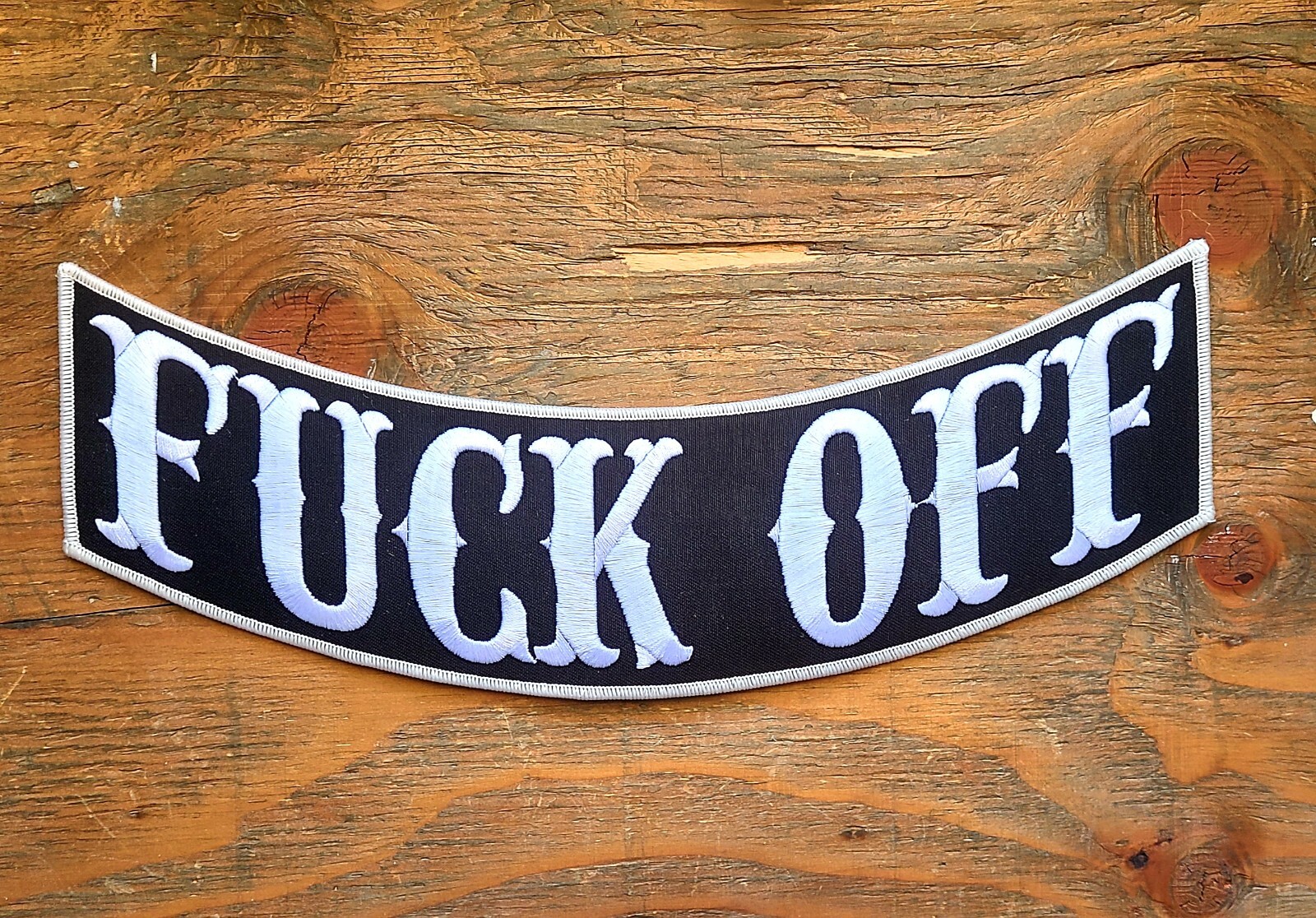 Rocker Patch F- OFF harley motorcycle biker vest jacket denim leather ...