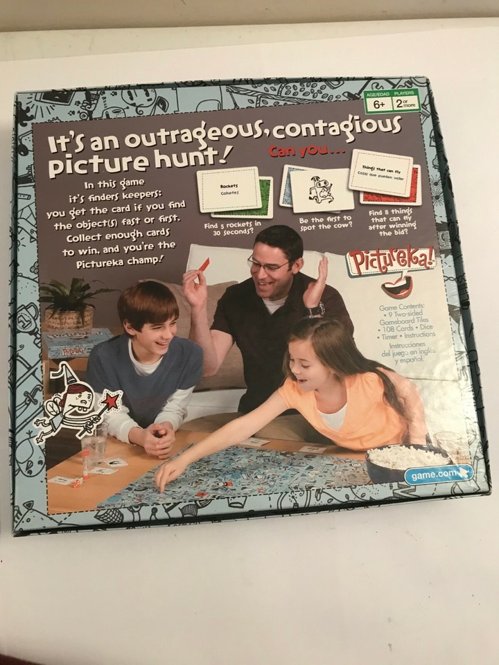 PICTUREKA! PARKER BROTHERS BOARD GAME COMPLETE FAMILY EXC COND ...