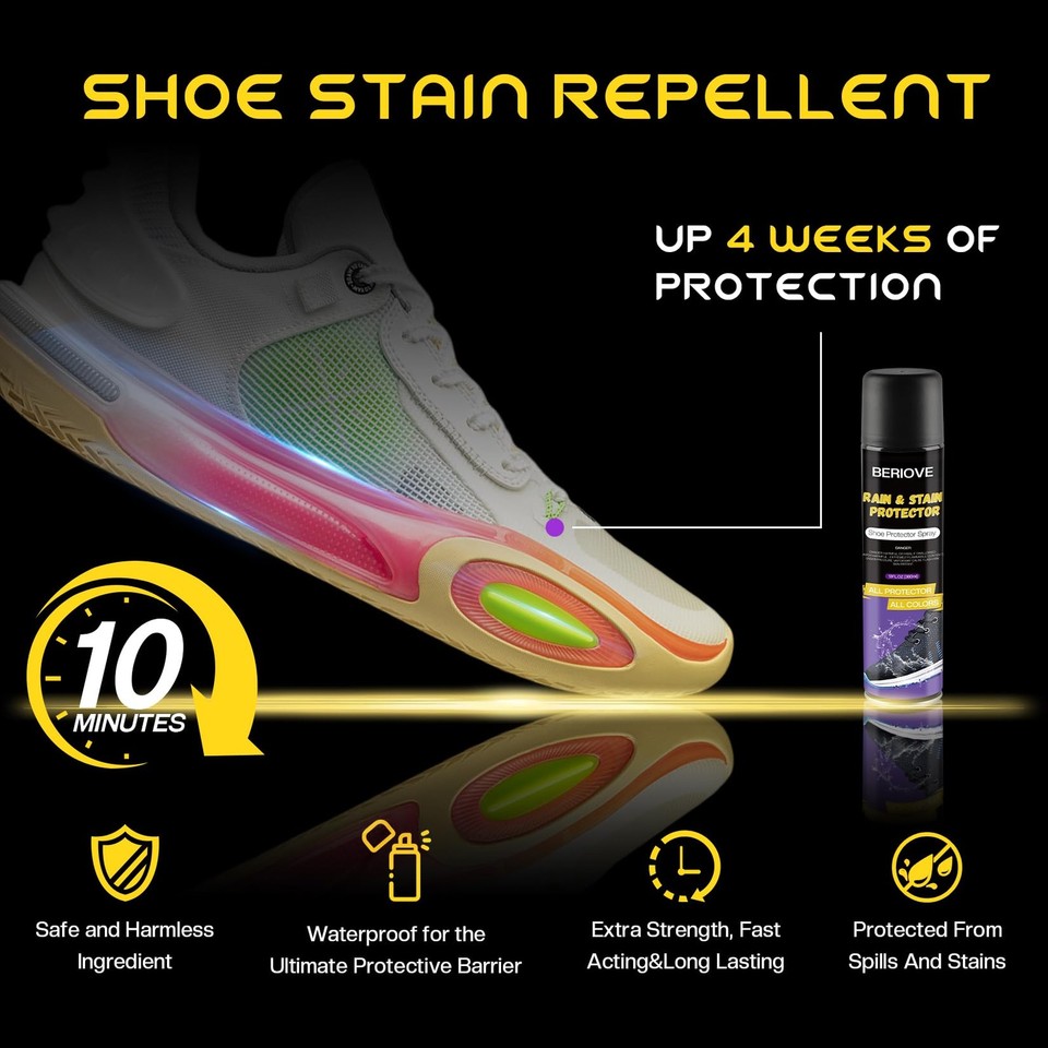 Shoe Protector Spray Waterproof 13.5 OZ Waterproof Shoe Spray - Suede ...