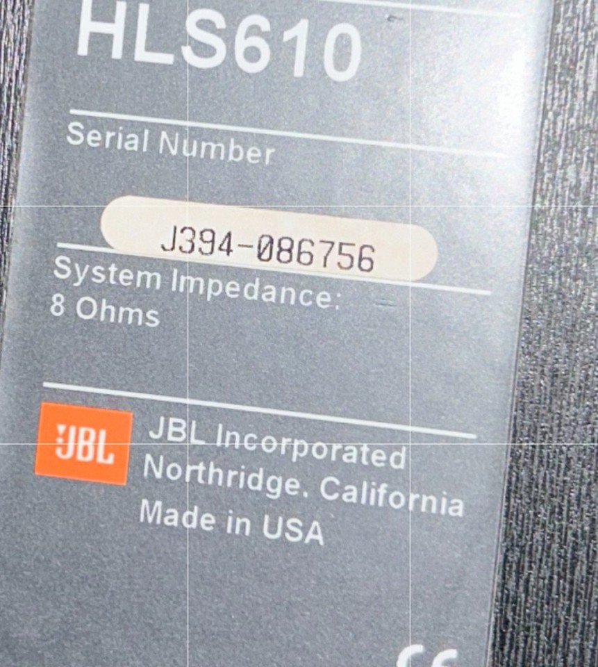 JBL HLS610 Stereo Speaker Pair Black Matching serial | eBay