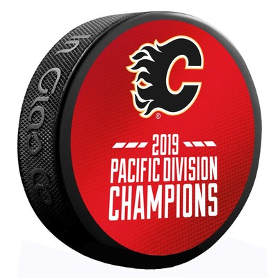 2019 Pacific Division Champions Calgary Flames Official NHL Hockey Puck ...
