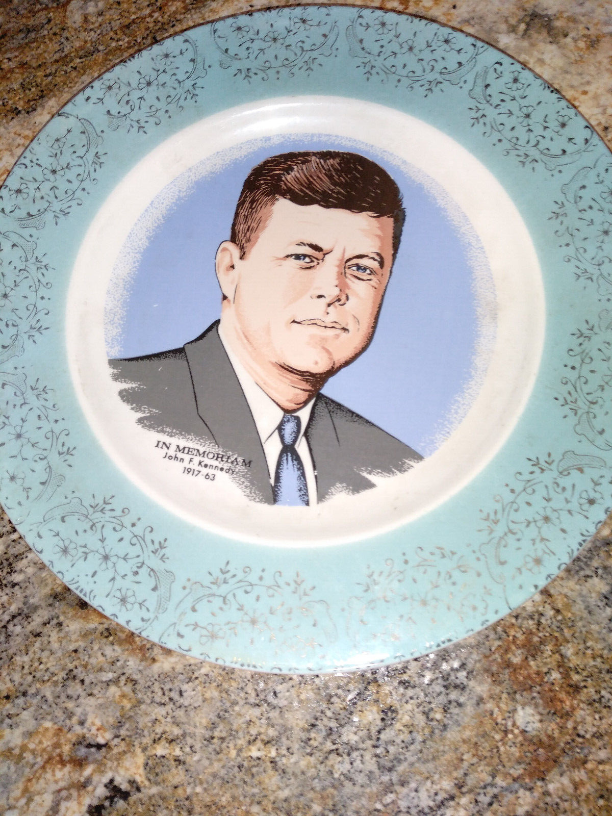 IN MEMORIAM-JOHN FITZGERALD KENNEDY COMMEMORATIVE 10" DECORATOR PLATE ...