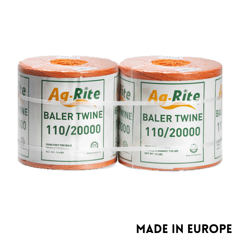 Ag-rite Baling Twine 110 knot strength, 20000 feet, 2 Spools Hay Baling ...