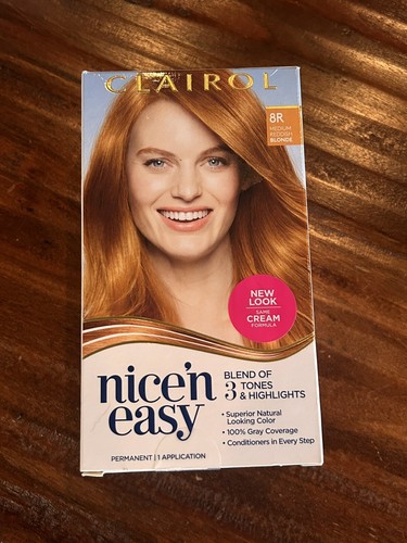 Clairol Nice'n Easy New Improved Permanent Hair Color #8R MEDIUM ...