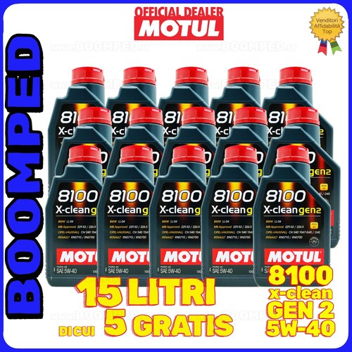 Motoröl 15 Liter MOTUL 8100 Xclean GEN2 5W40 Renault RN0710 C3 Api Sp ...