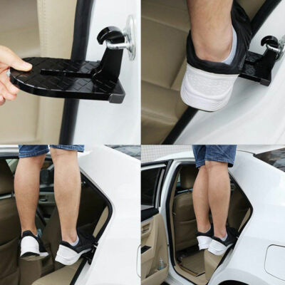 Black Folding Car Door Latch Hook Step Mini Foot Pedal Roof Ladder ...