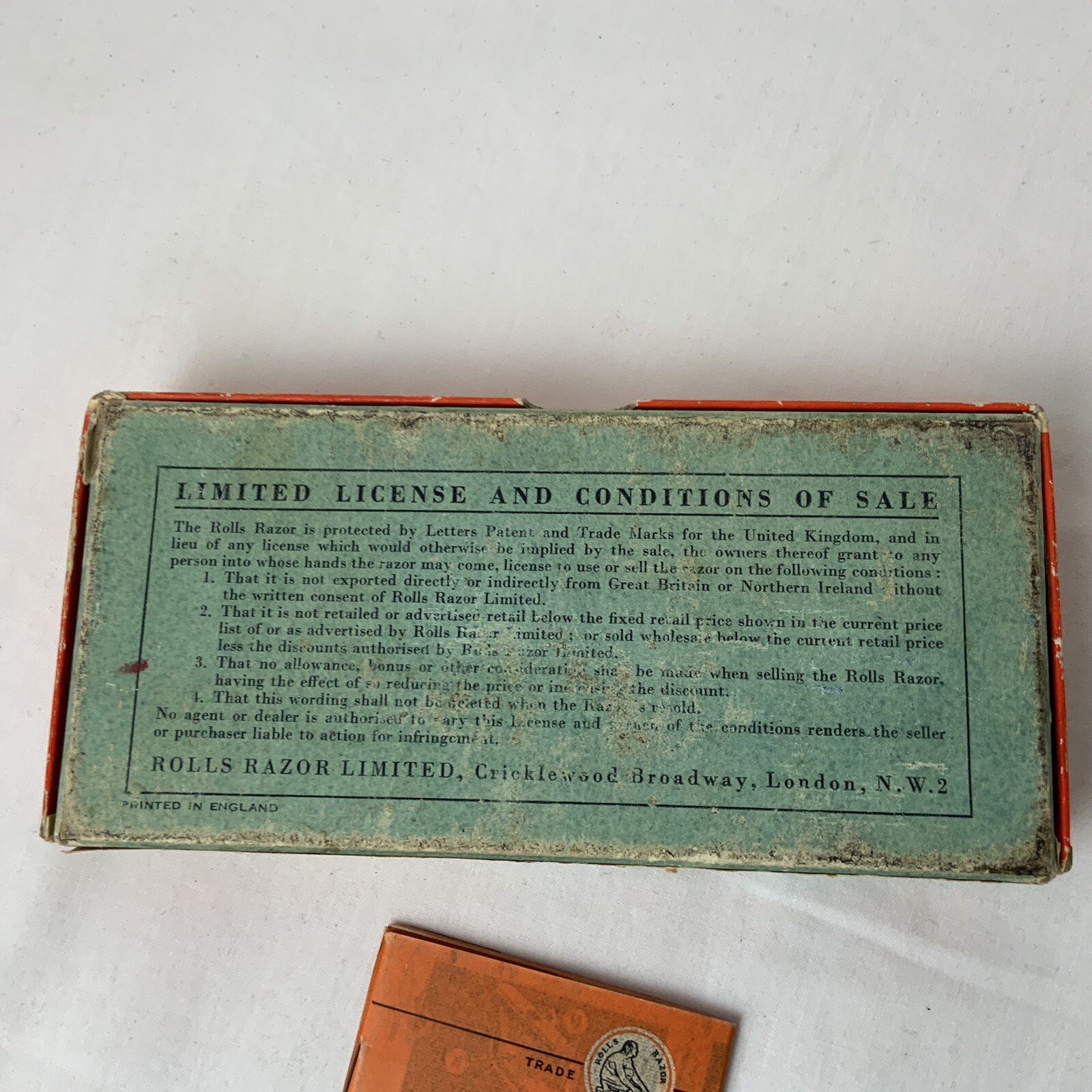 VTG Rolls Razor London #2 , Friction Clip Pin, Strop Dressing 50’s ...