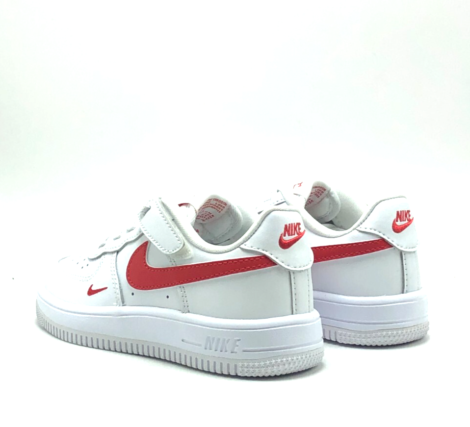 *NEW* Pre-School Kids Nike Air Force 1 Low Easy On (PS) White/Red ...